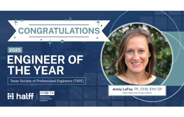 Halff’s Jenny LaFoy Receives Prestigious TSPE Engineer of the Year Award - Halff